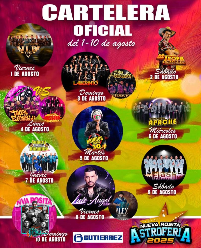 Astro Feria Nueva Rosita 2025 - Dónde Hay Feria
