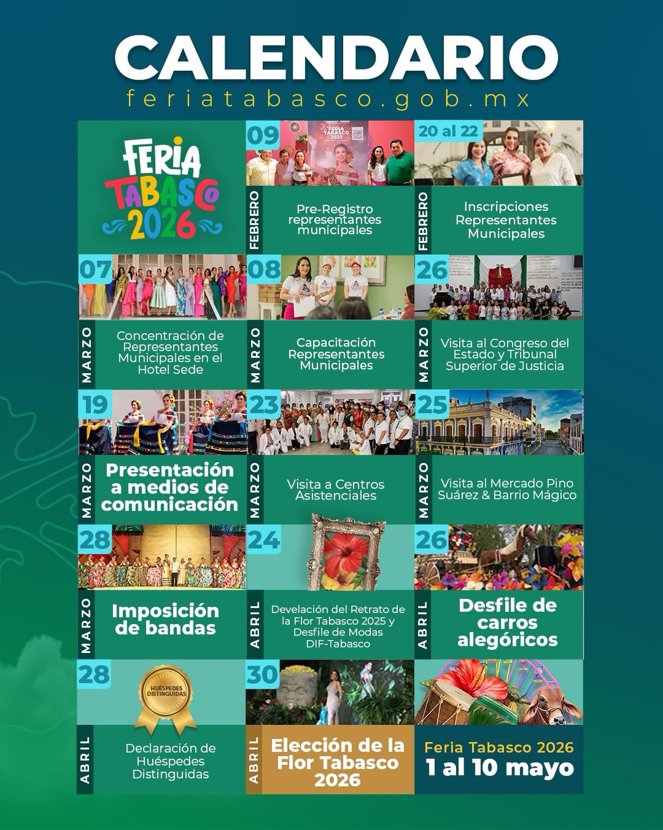 Feria Tabasco 2026 celebrará la cultura del estado del 1 al 10 de mayo ...