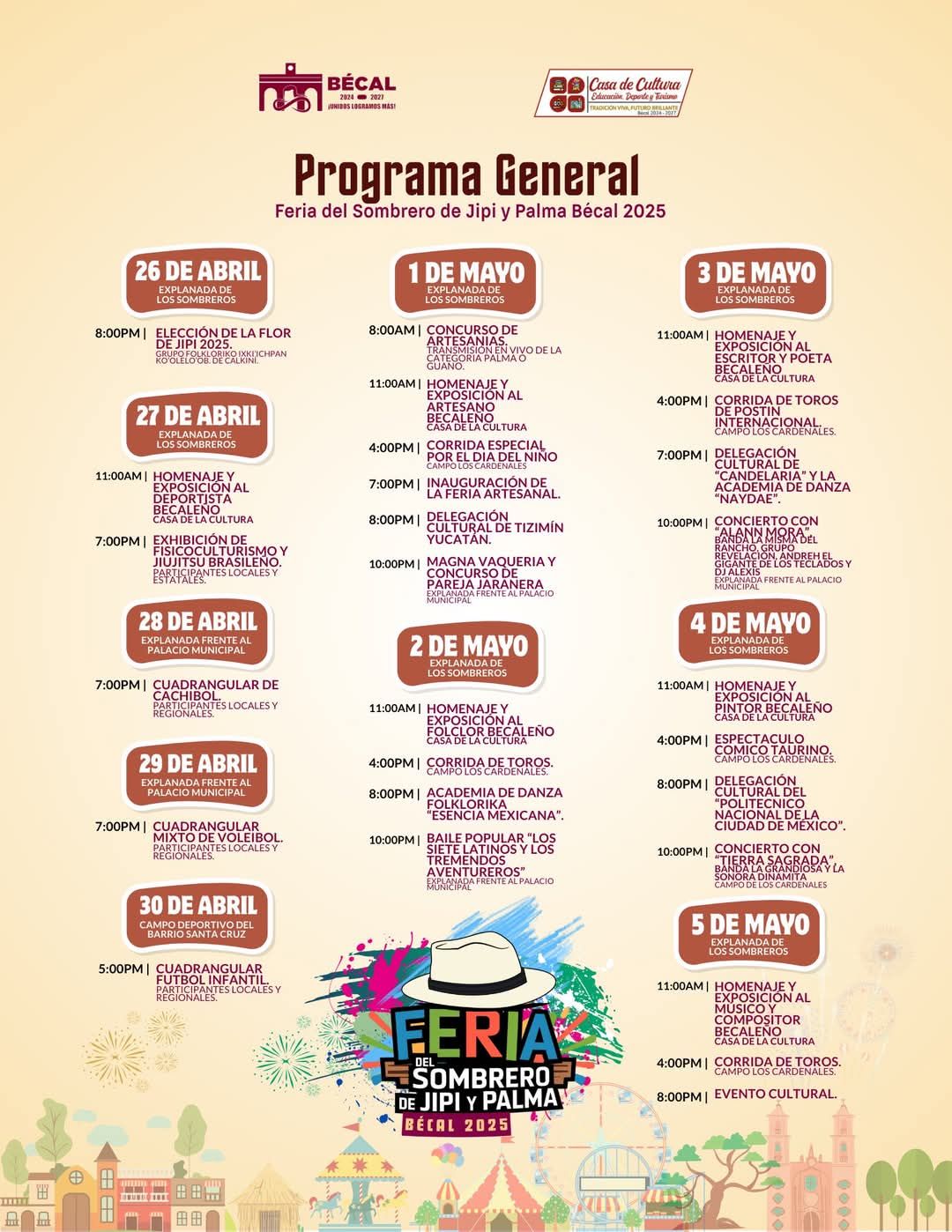 Feria del Sombrero de Jipi y Palma Bécal 2025 - Dónde Hay Feria
